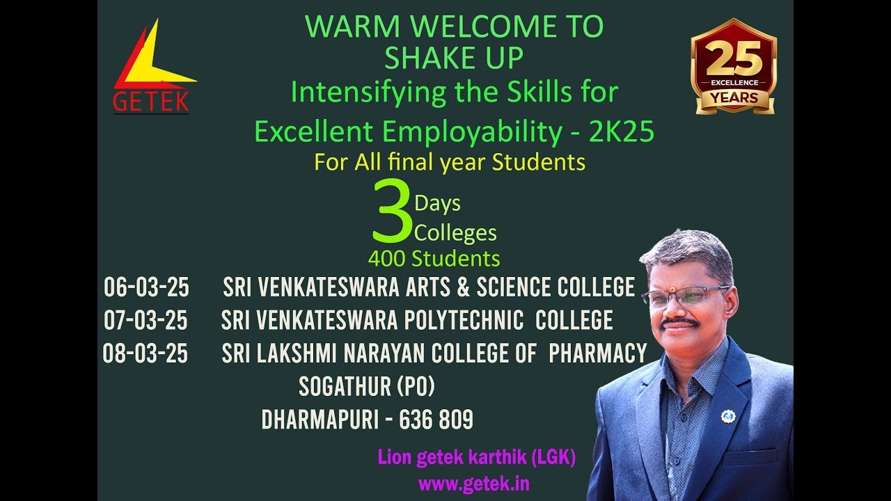 Getek Soft Skill Training at Sri Venkateswaraa Group of Institutions ...