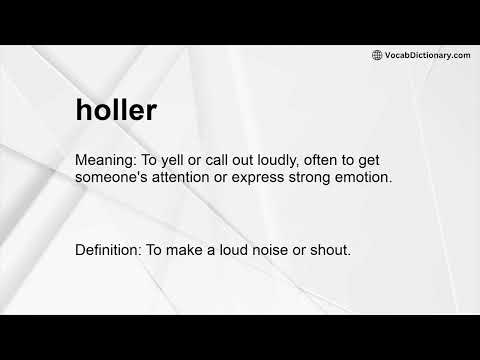 holler Meaning