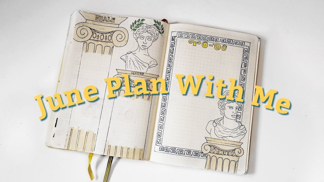 June 2020 PWM Greek Statues Bullet Journal Theme - YouTube