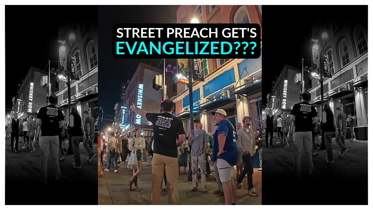 Street Preacher Get's Evangelized??? - YouTube