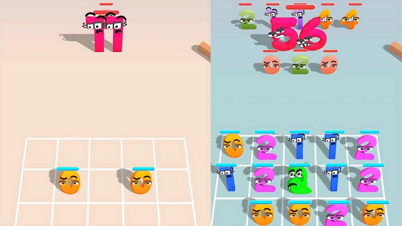 Merge Number Titans - Max Level Gameplay Number Titans🌕 12345678910 ...