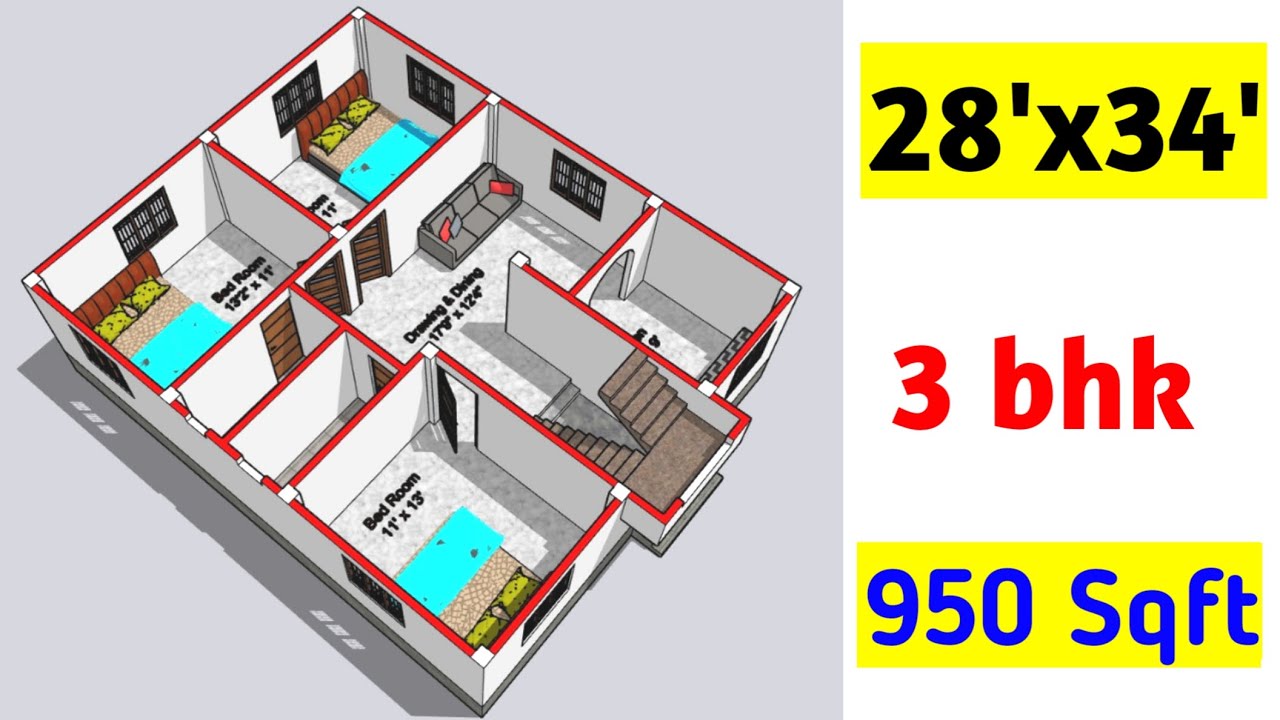 28x34 house plans || 28x34 ghar ka naksha || 28x34 house plan || 28x34 ...