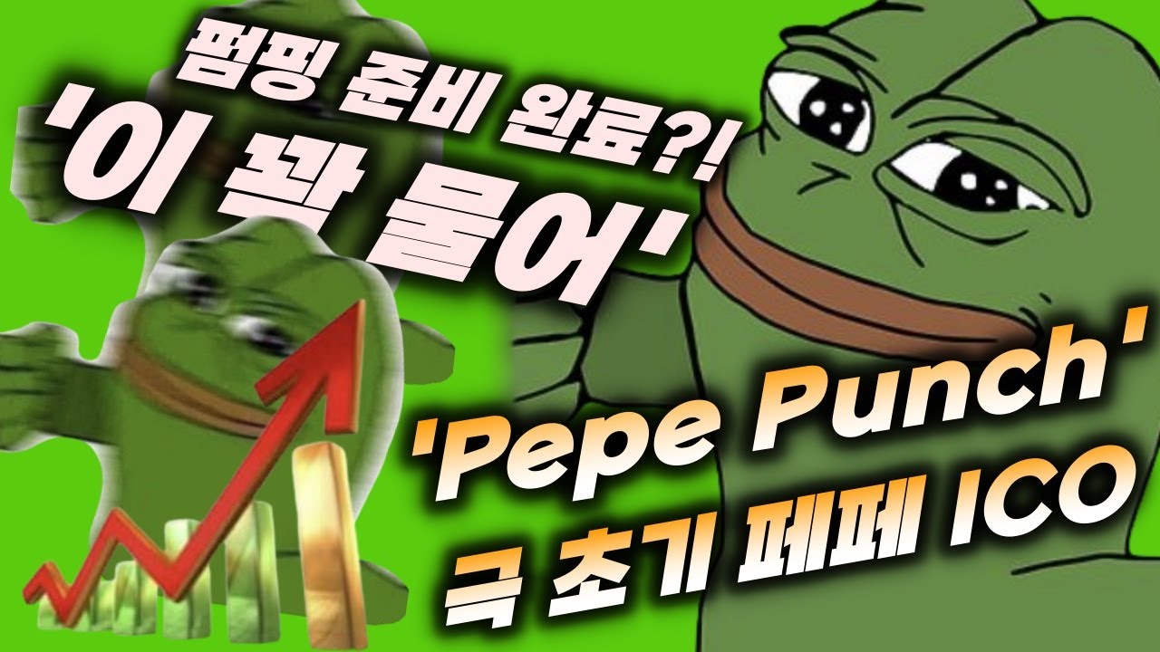 역대급 밈을 프로젝트로 만들다!! 초기 진입 기회?! 'Pepe Punch' 극 초기 프리세일 ICO 시작!! - YouTube