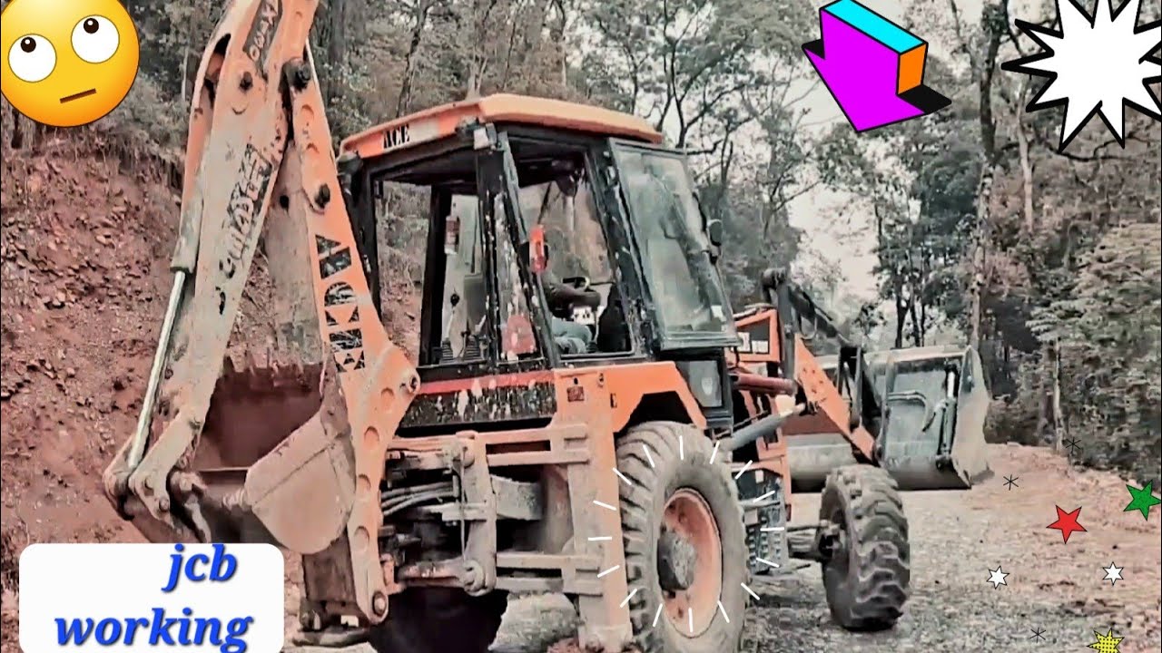 ll ace jcb levelling earth surface with backhoe ll #pleasesubscribe ...