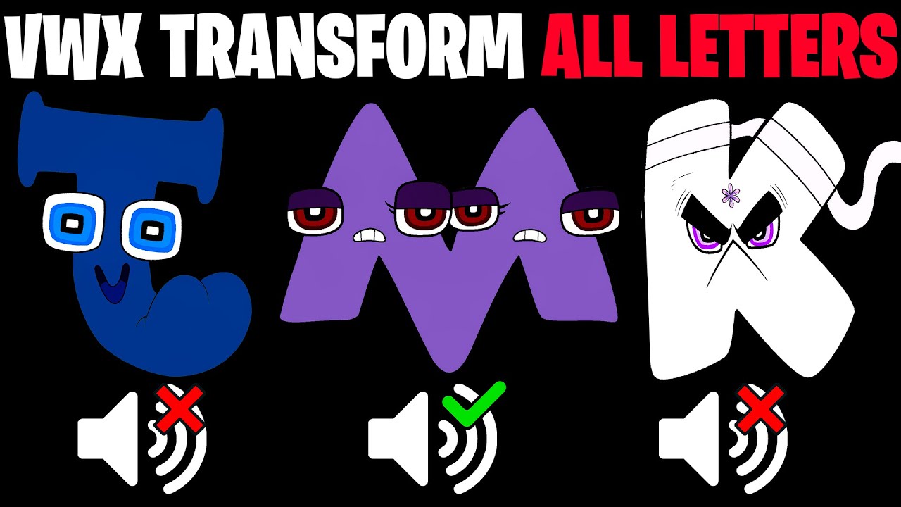 New Alphabet Lore But VWX Transform To All Letters - YouTube