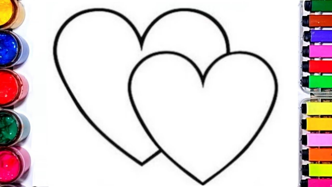 How to draw picture easy hearts with song kid. Bolalar uchun yurak rasm ...