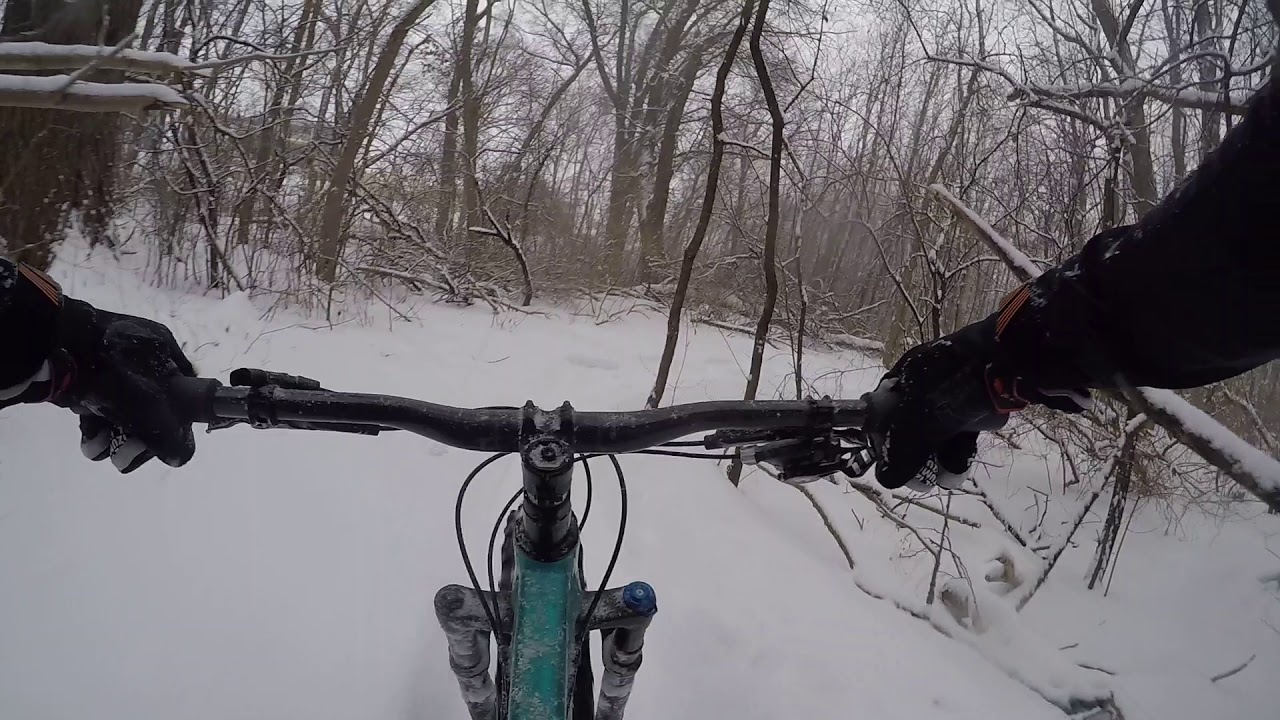Quarry Ridge Fat Biking Groomed Loose Snow Madison WI GOPR4326 - YouTube
