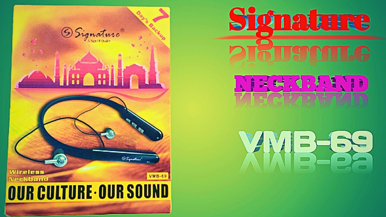 SIGNATURE VMB-69 Wireless neckband under 500 with 7 days🔋🔋🔋 - YouTube