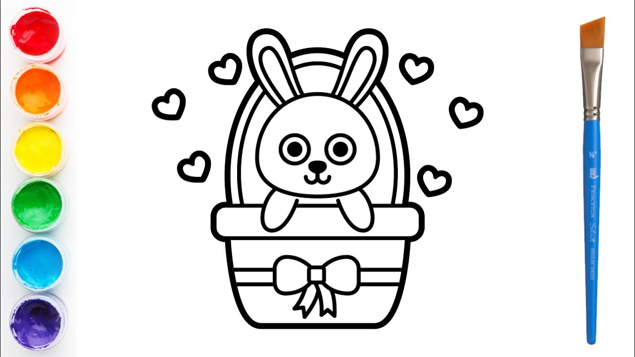 How to Draw A cute Bunny 🐰 | Rabbit 🐇 Drawing |Drawing for kids | Easy ...