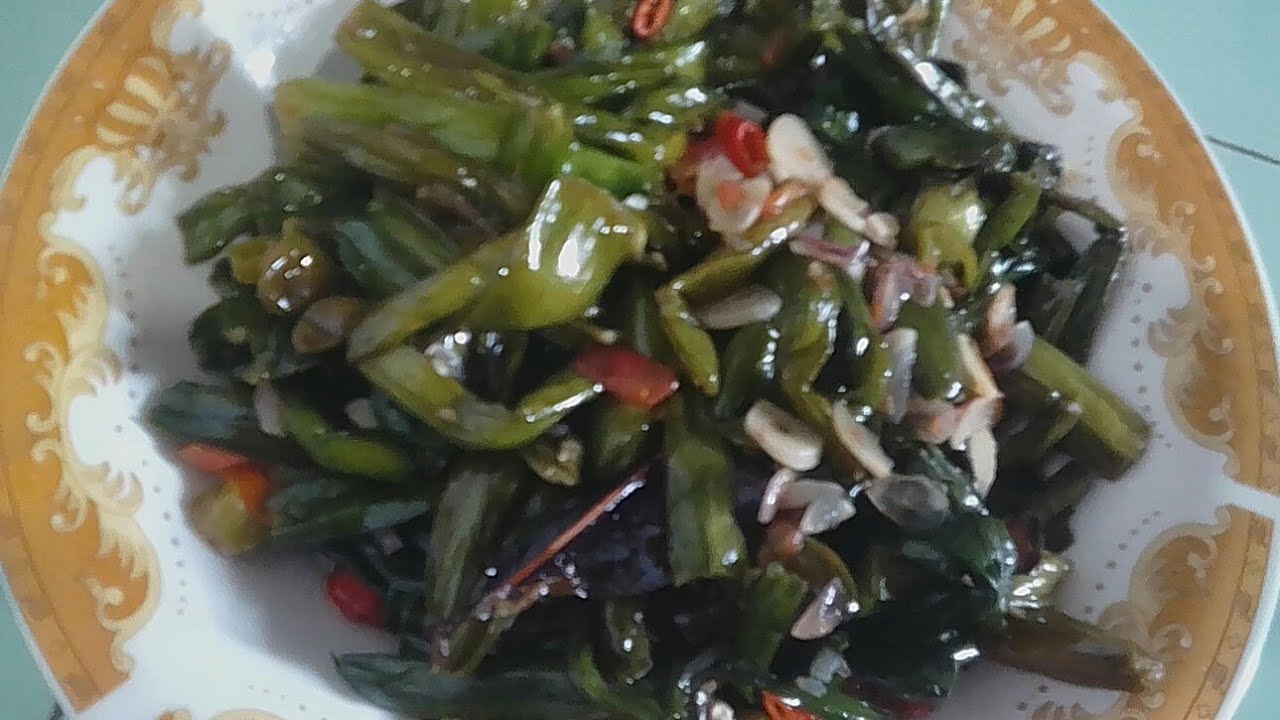 Tumis genjer oseng genjer sayur metik dari pinggiran rawa - YouTube