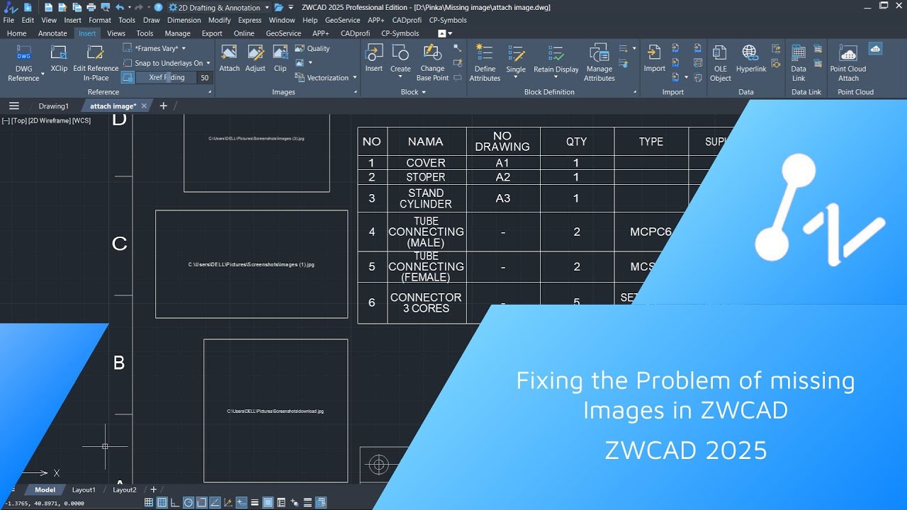 ZWCAD - Tutorial - Fixing the Problem of missing images in ZWCAD - YouTube