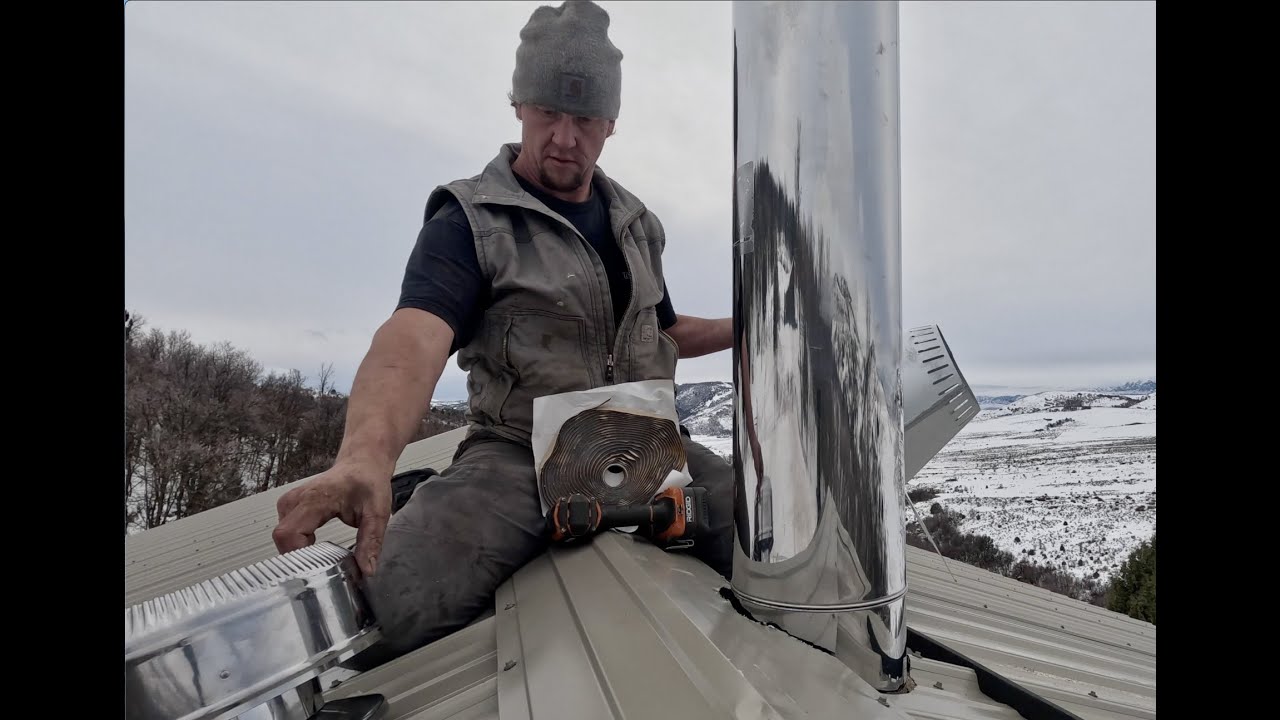 Installing the ULTIMATE CLEAN BURN WOOD STOVE to heat our POST FRAME ...