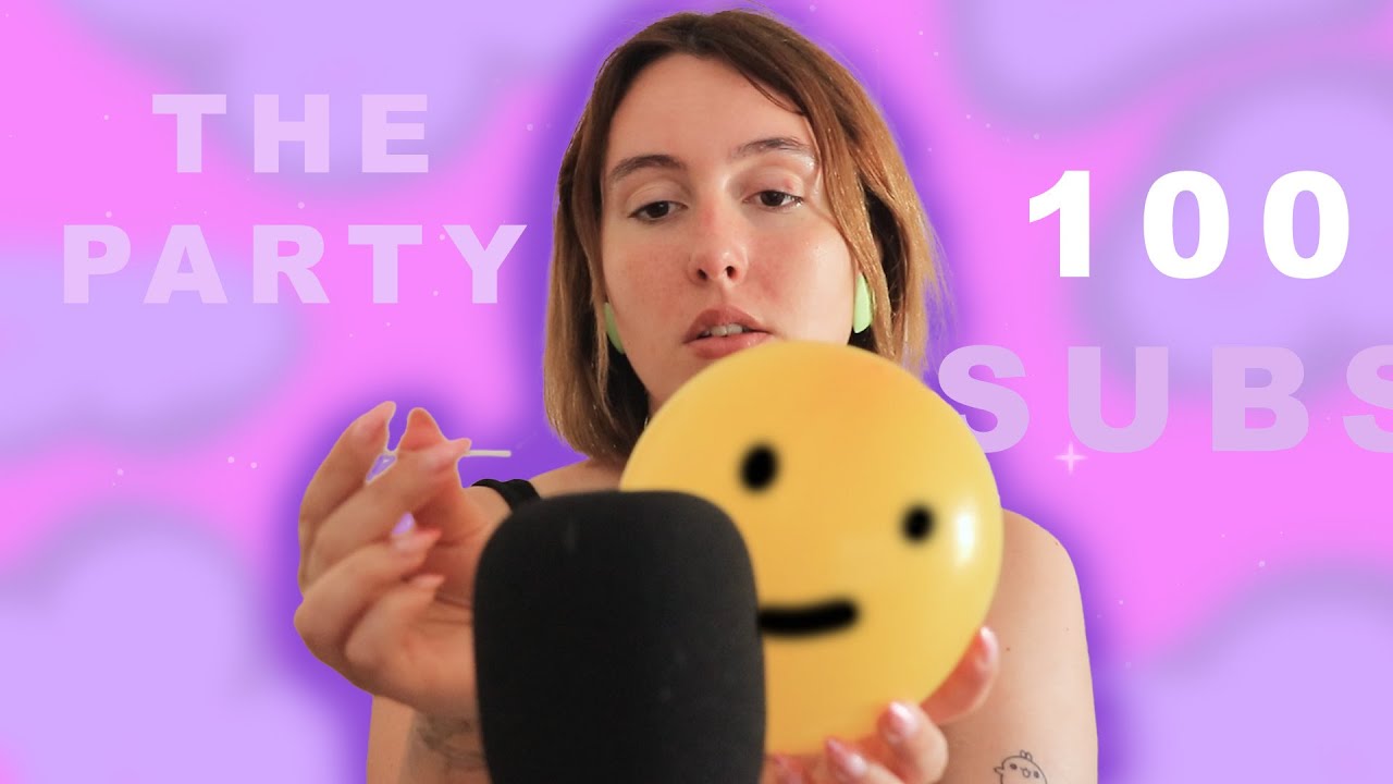 ASMR || Balloon Popping Blowing and Rubbing Sounds (Gum Chewing) - YouTube