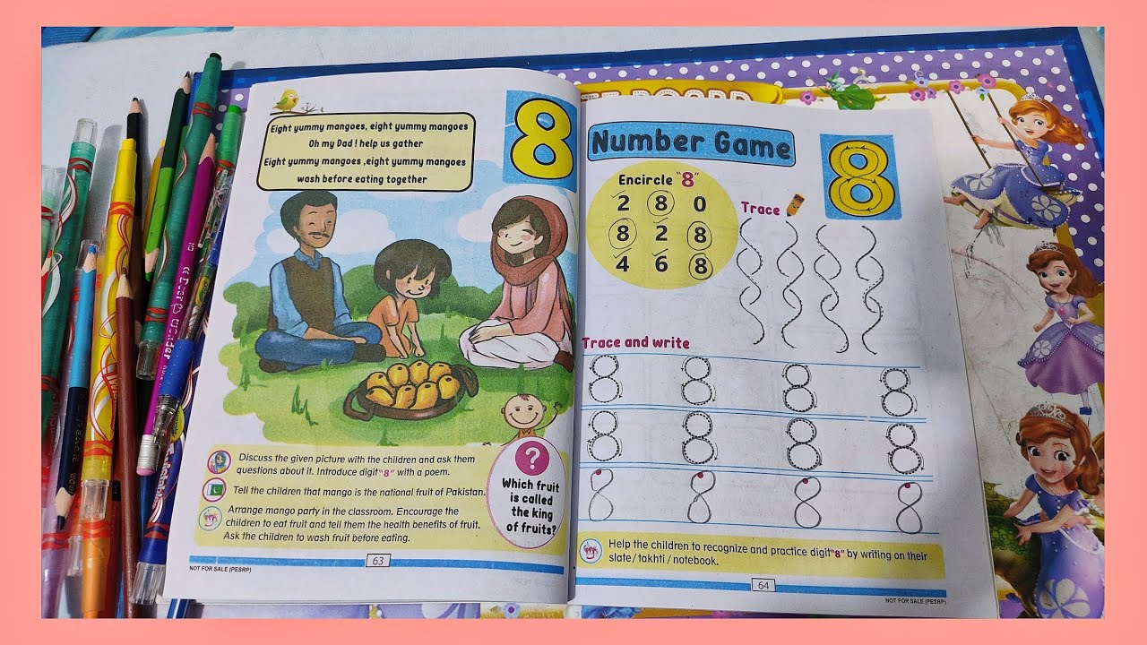 Learn to count and trace number eight 🍭 counting numbers activity ...