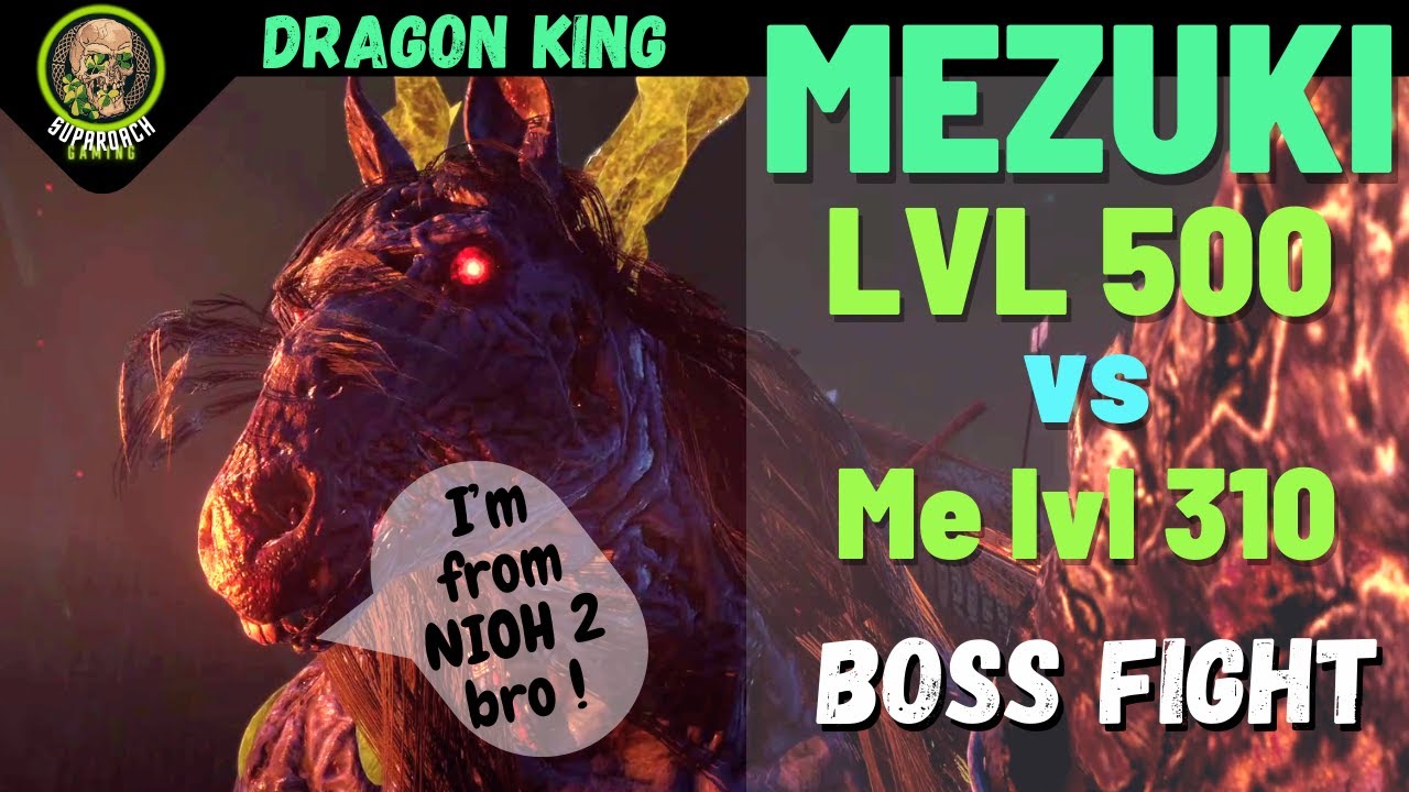 Mezuki from Nioh 2 Lvl 500 vs me Lvl 310 | King Dragon Difficulty | Wo ...