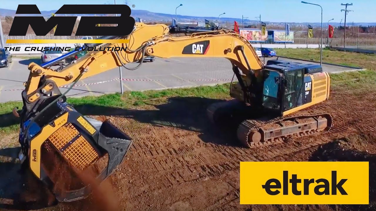 Eltrak II Caterpillar Excavators and MB Crushers - YouTube