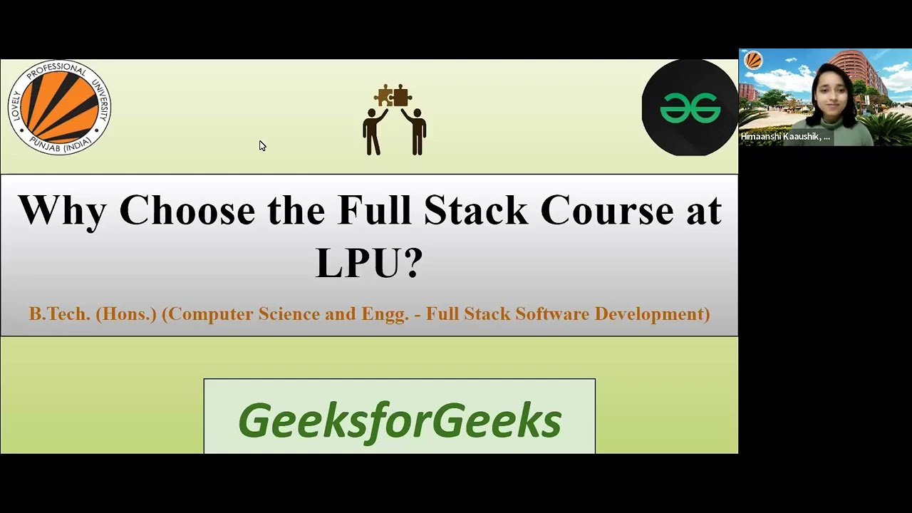 LPU Admission webinar on B.Tech (Hons.) CSE - Full Stack Development ...