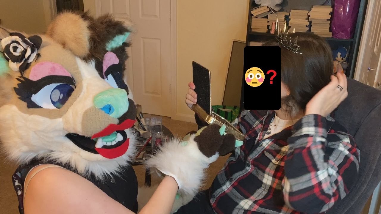Furry Does My Makeup in Fursuit - YouTube