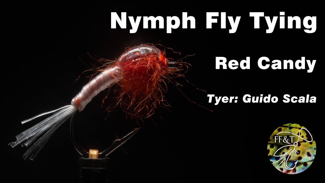 Nymph Fly Tying - Red Candy with Duster Fibers & Red Acrylic Yarn - YouTube