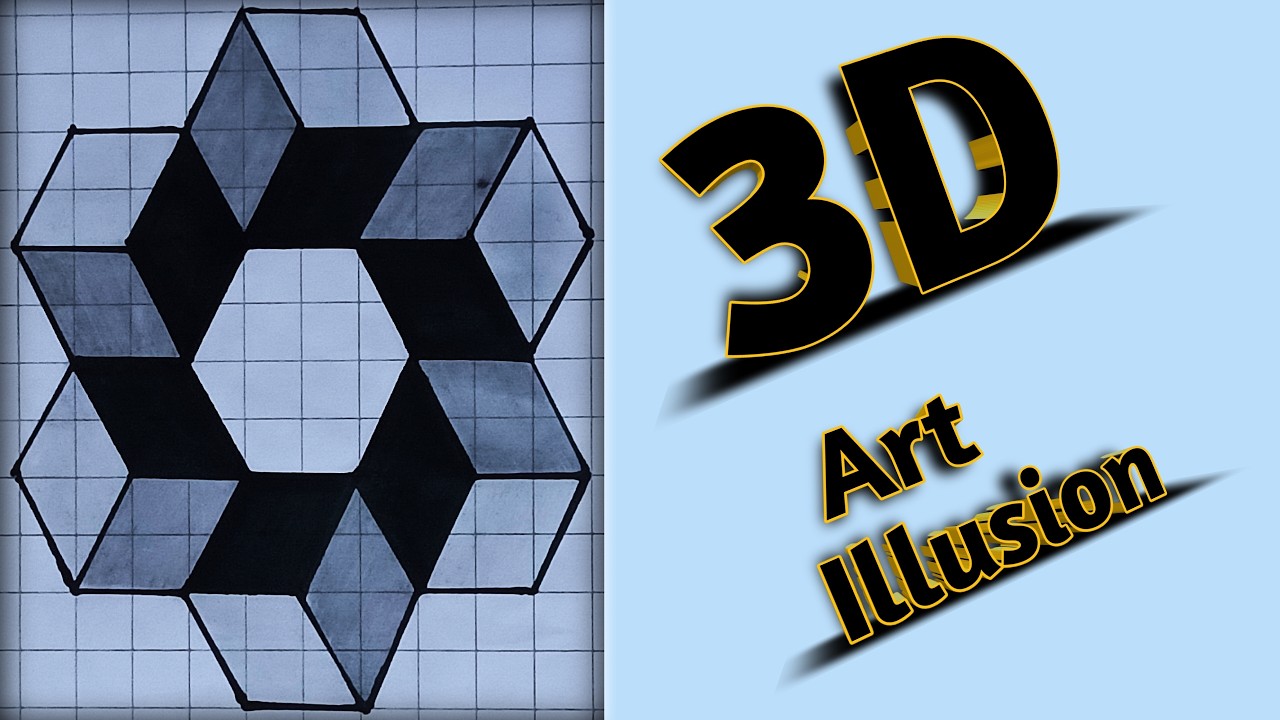How to Draw 3D Art Illusion Easy Pencil 3D Art Tutorial Step by Step ...