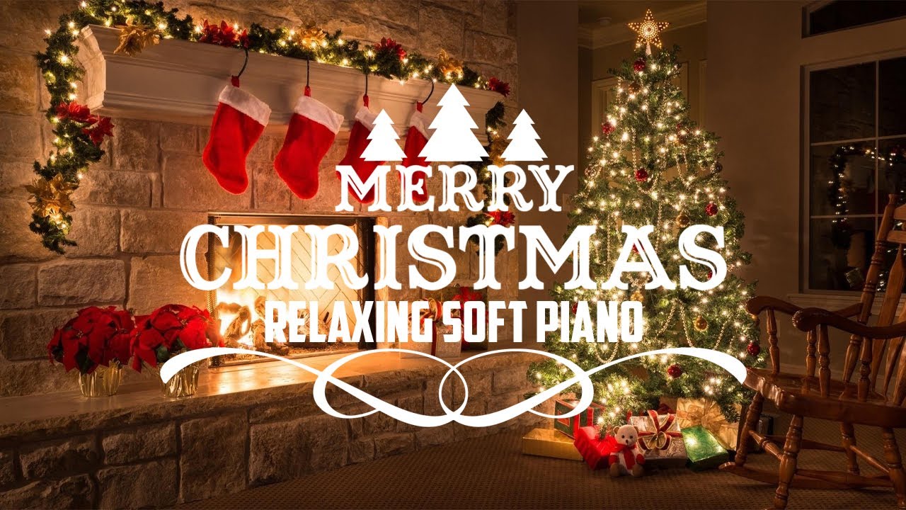 1 Hour Relaxing Christmas Music + Fireplace Sounds 🎵 Sleep Music ...