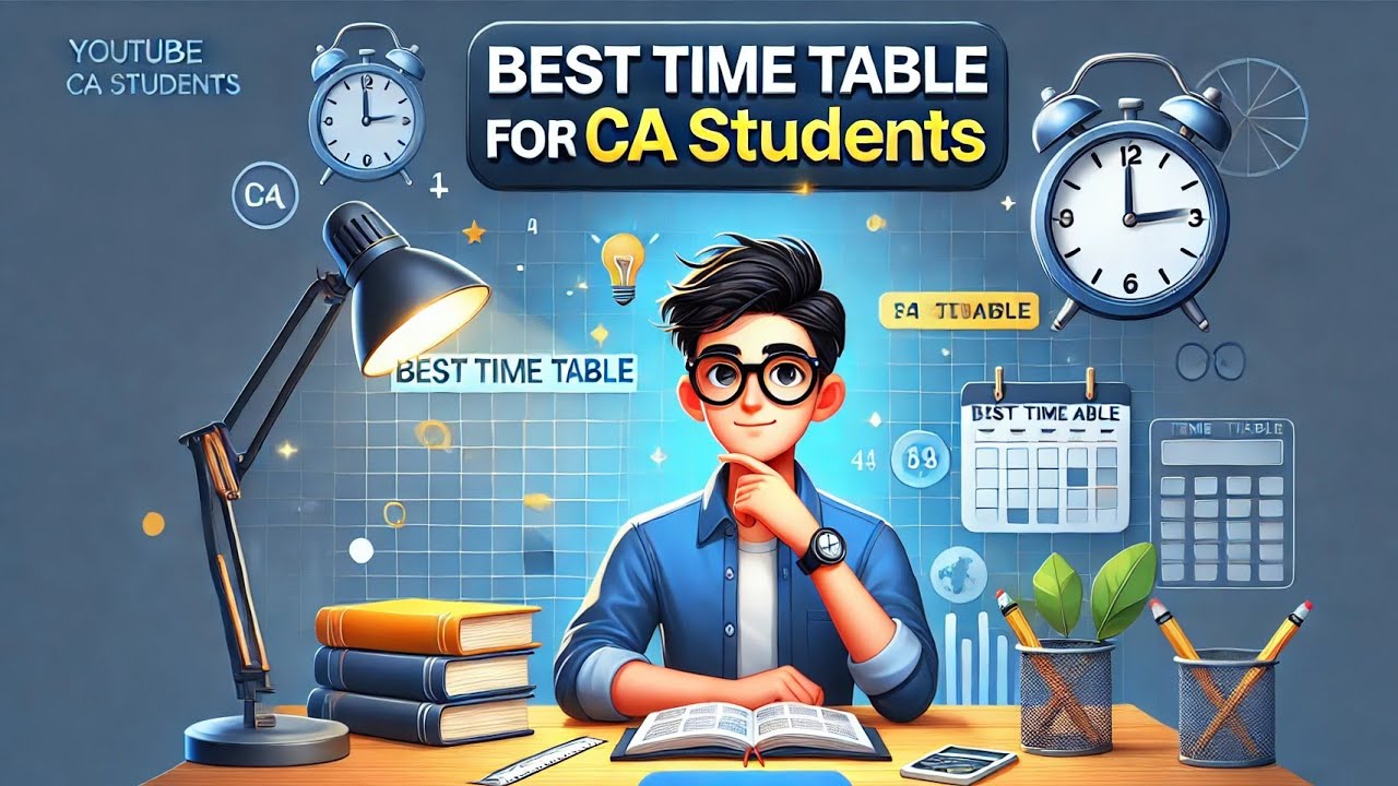 What is the best time table for CA Foundation students In Day? - YouTube