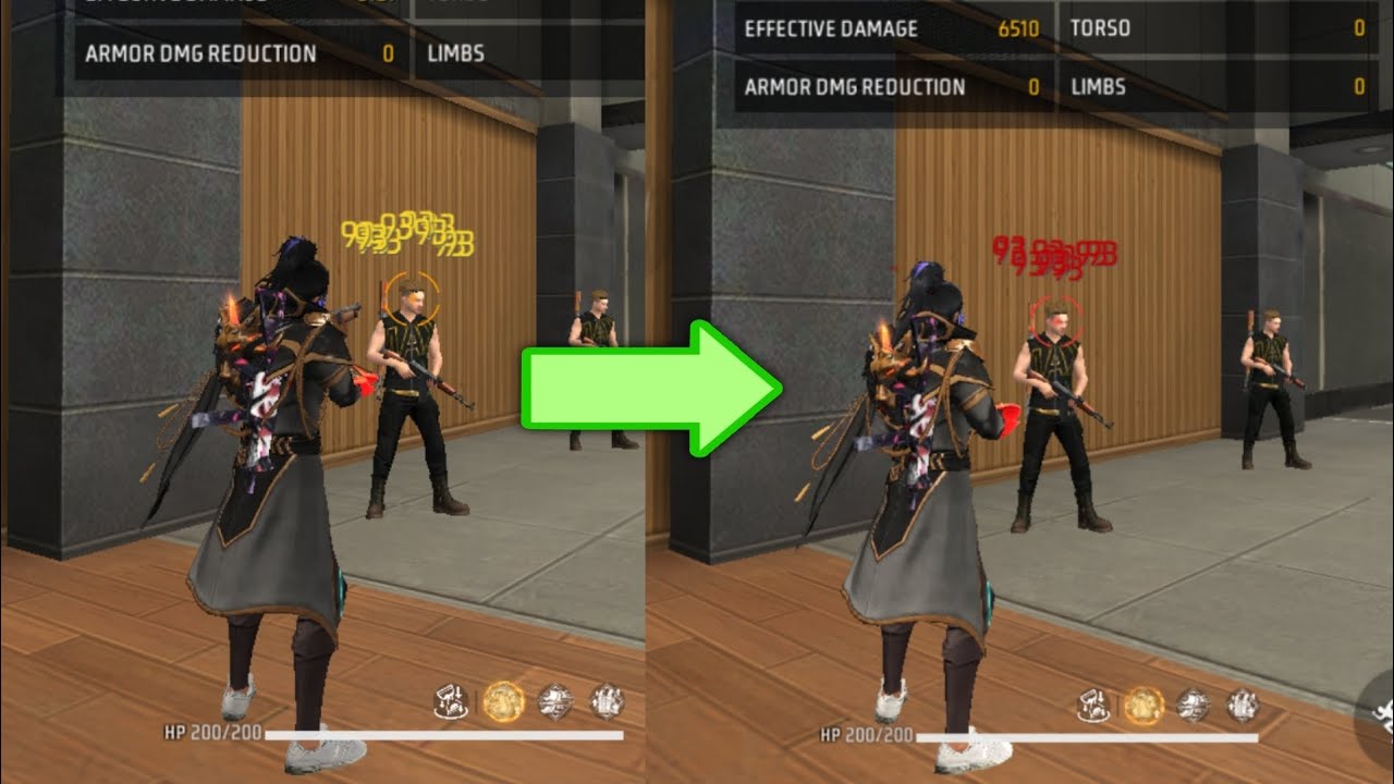 How To Change Free Fire Headshot Yellow Number To Red Number In 2 Mins ...