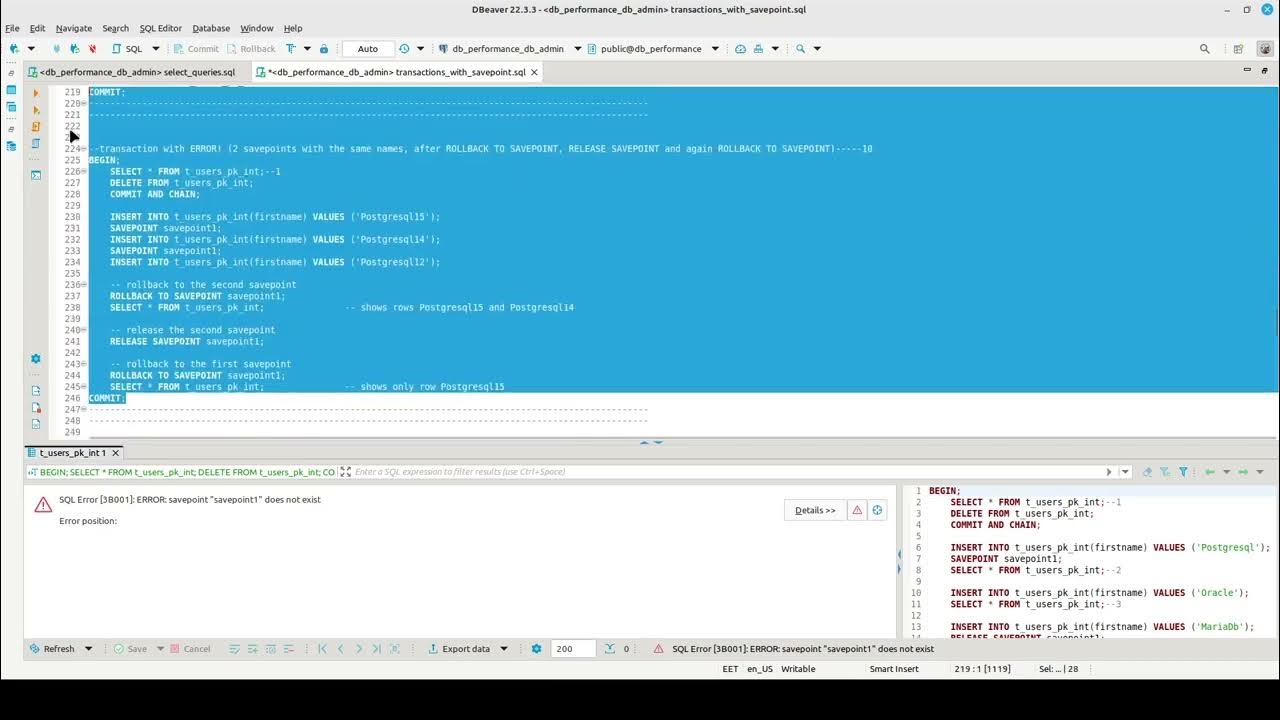 How To Work In Postgresql Transaction Savepointhow To Sleep A Thread In Postgresql L53 Youtube