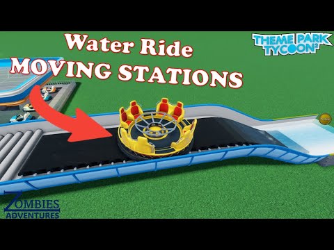 Moving Stations Water rides in #themeparktycoon2 #tpt2 - YouTube
