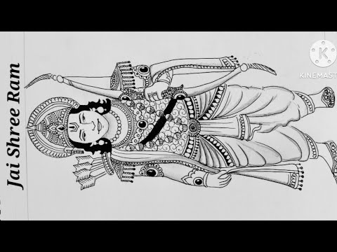 Ramayan special Drawing of lord Ram/ How to draw a beautiful drawing of ...