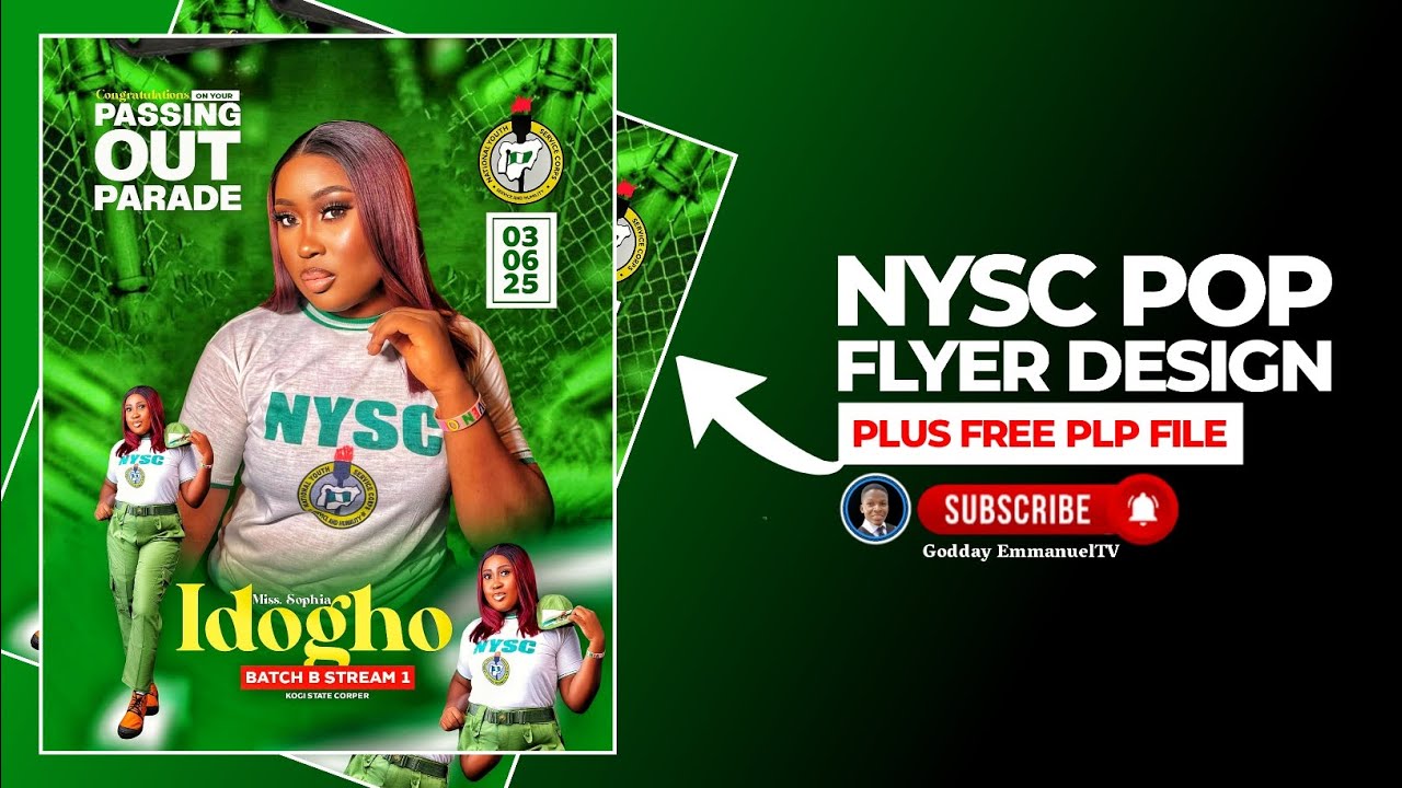 How To Create Professional NYSC POP Flyer Design - YouTube