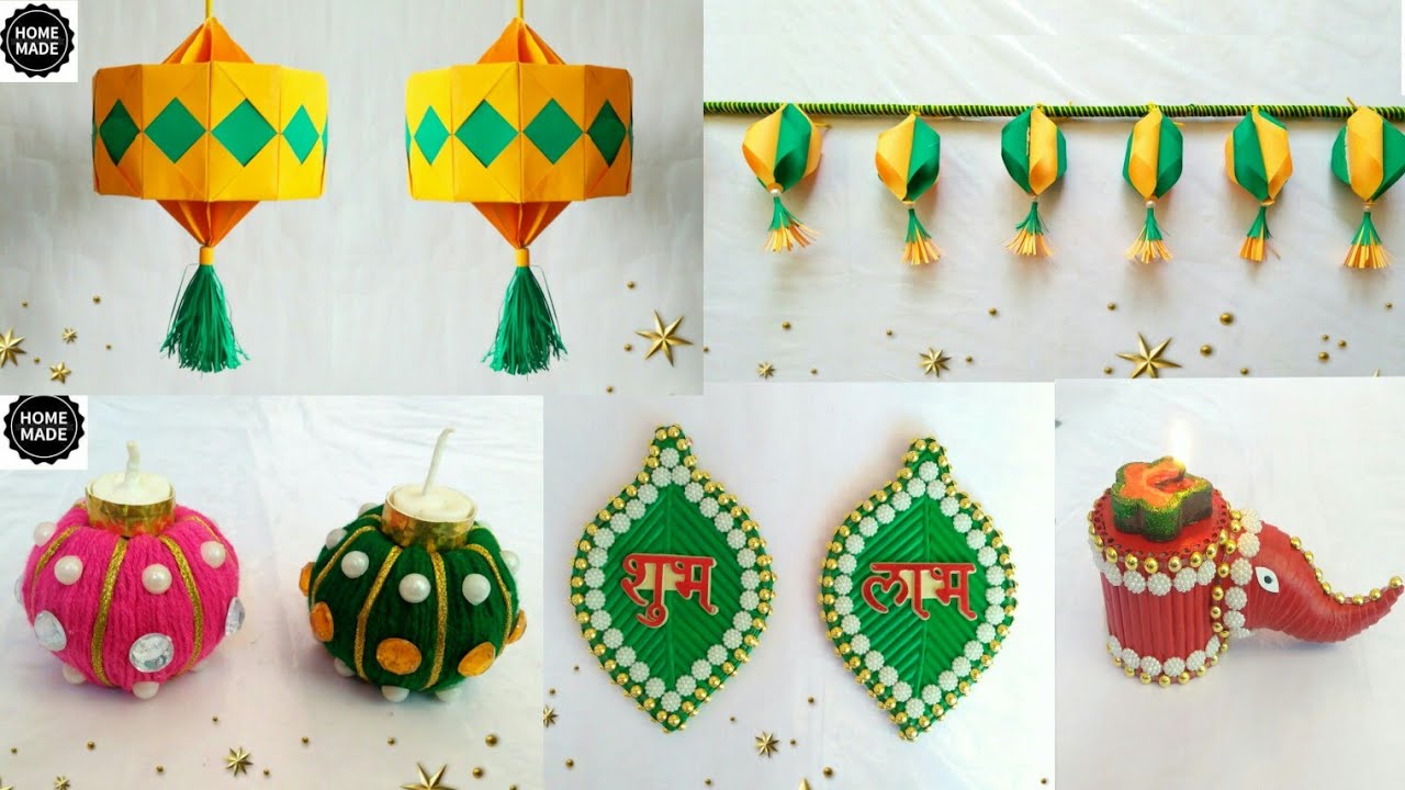 5 ideas of diwali decoration | diwali decoration ideas | paper toran ...
