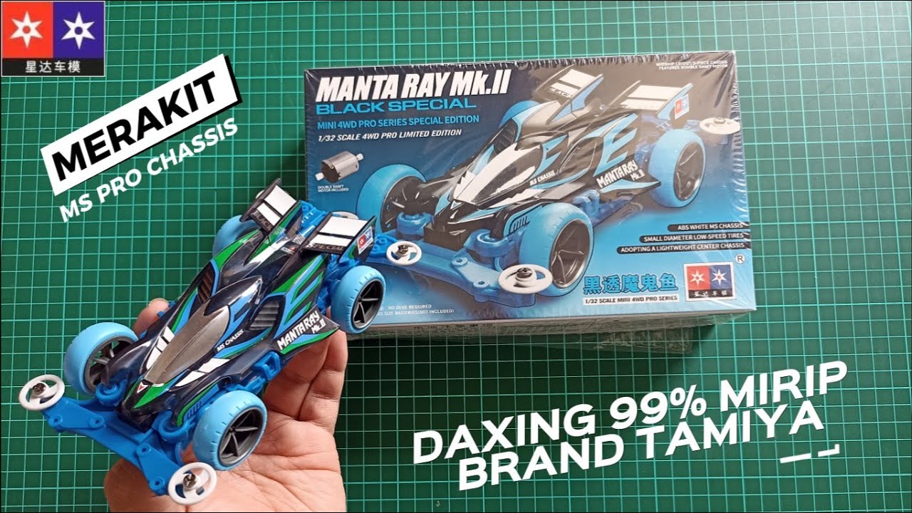 MANTA RAY MK. II BLACK SPECIAL - MS PRO CHASSIS - Mini 4WD DAXING ...