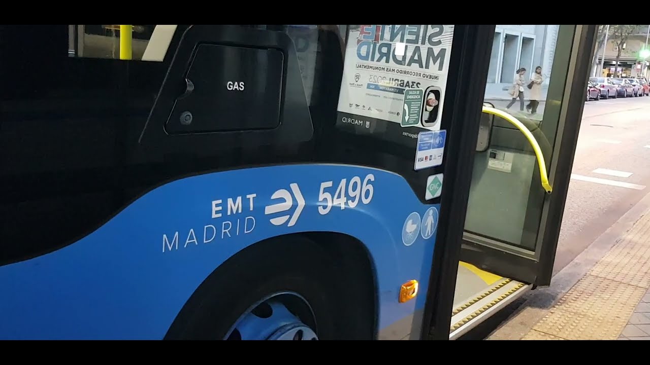 Here is the EMT bus 5496 on the number 149 in Madrid Thursday 13 April ...