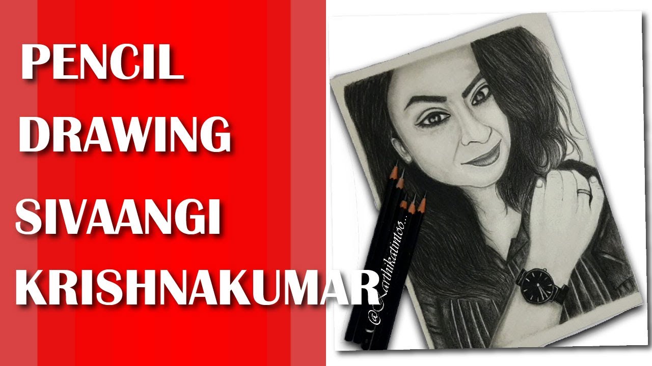 Pencil Drawing Sivaangi Krishnakumar I Sivaangi super singer I Sivaangi ...