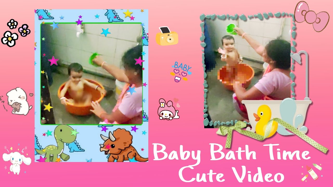 Cute Baby Bath Time // Full Video // Cute Baby // Funny baby // Baby ...