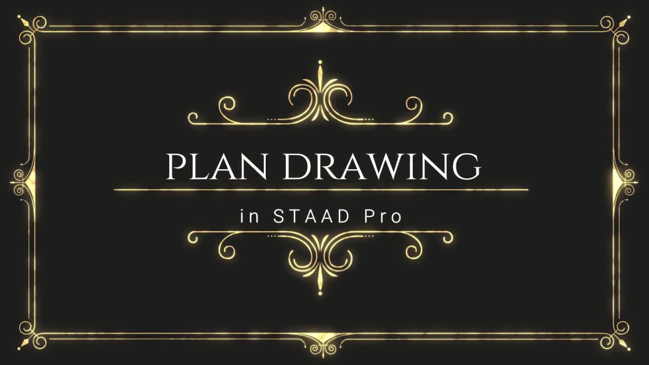 PLAN DRAWING IN STAAD PRO - YouTube