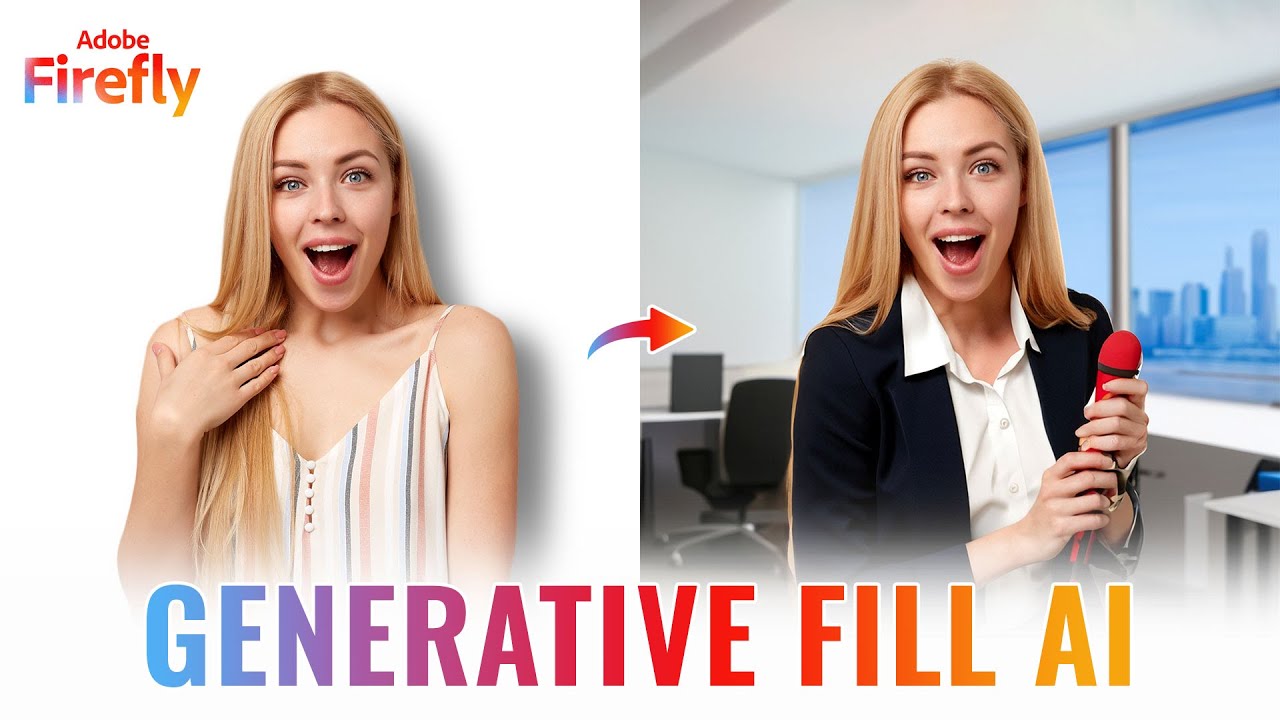 Generative Fill AI Tool | Adobe Firefly Tutorial | Free Tips 2023 - YouTube