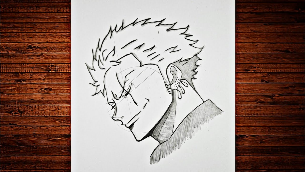How to Draw "Roronoa Zoro" from (one piece)[Easy Step-by step] | Anime ...
