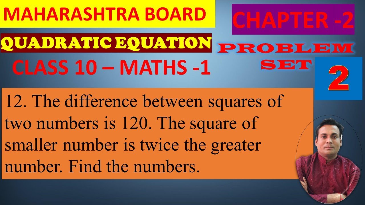 The difference between squares of two numbers is 120. The square of ...