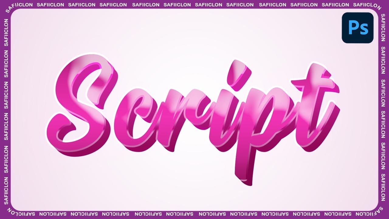 [ Text Effect ] Script Text Effect in Photoshop - YouTube