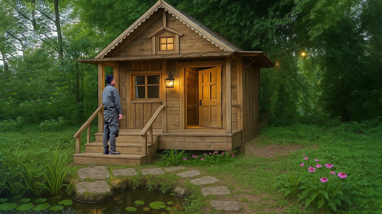 I Built a Wooden Cabin in 30 Days| Off Grid Survival Shelter - YouTube