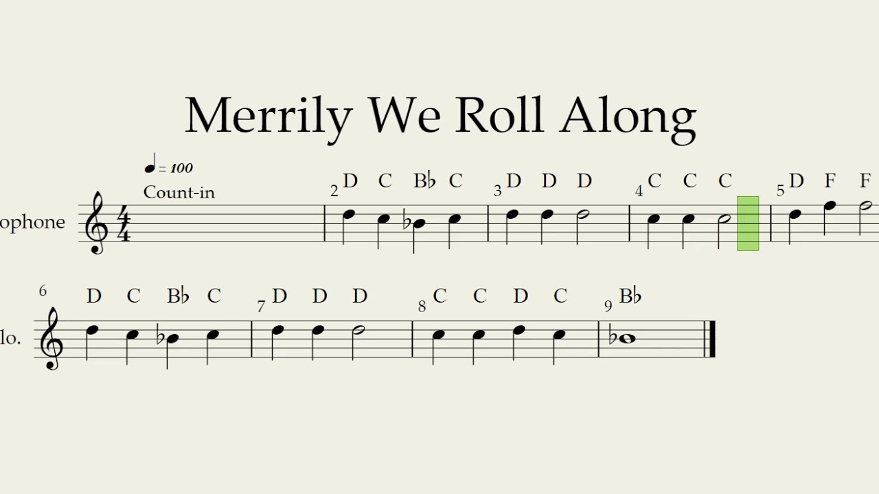 Merrily We Roll Along 100BPM Mallets - YouTube