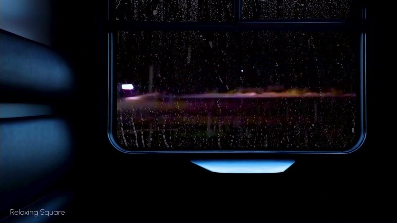 Train Ambient Sounds & Cozy Train Cabin Ambience with Rain Thunder Stress Relief, Relax, Deep ...