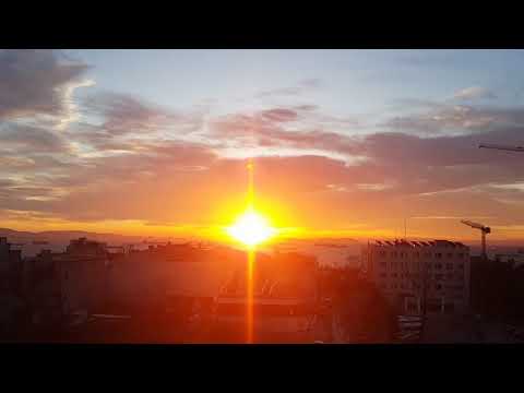 Gün doğumu Zeytinburnu Sahil Muhteşem Manzara HIZLI ÇEKİM 720P