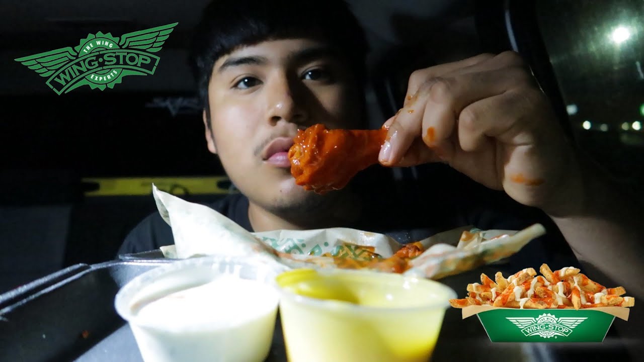 Eating WINGSTOP late night MUKBANG!!! - YouTube