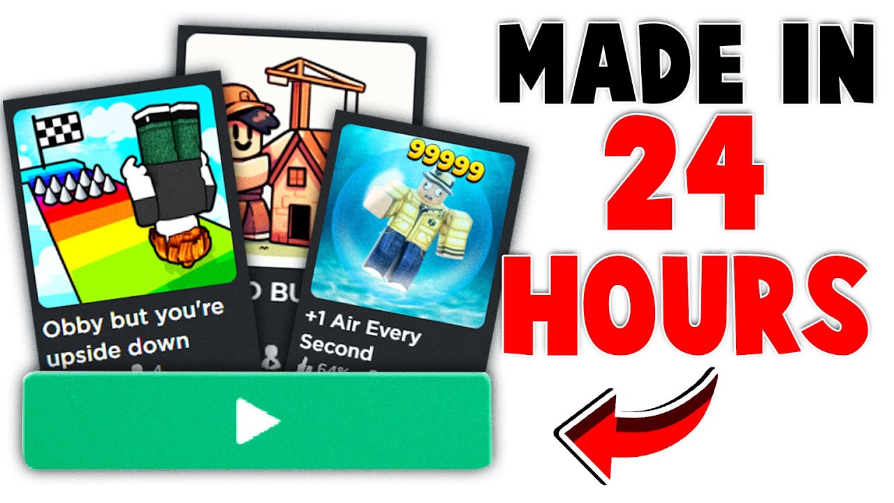 Roblox Games Made In 24 Hours - YouTube