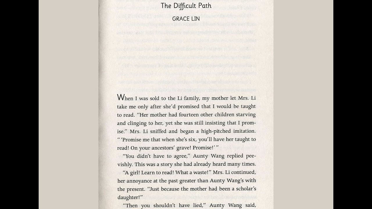 "The Difficult Path" by Grace Lin read by Gary Grosso of Preston Co ...
