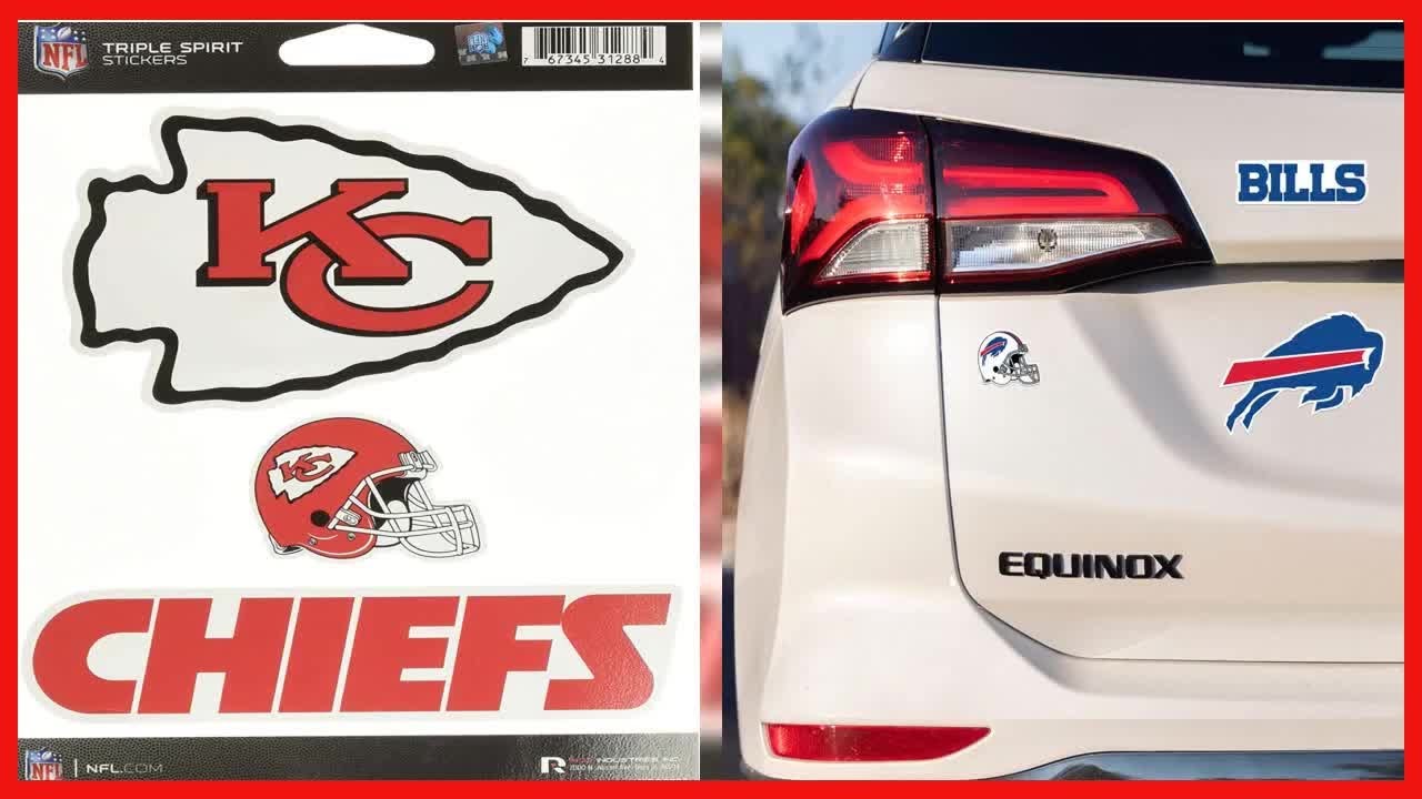 NFL Kansas City Chiefs Die Cut 3-Piece Triple Spirit Sticker Sheet ...