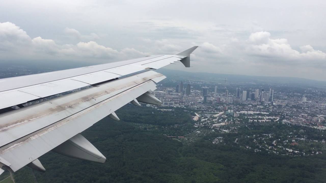 Aegean Airbus A321 Awesome Landing in Frankfurt Airport BEST Wing view ...
